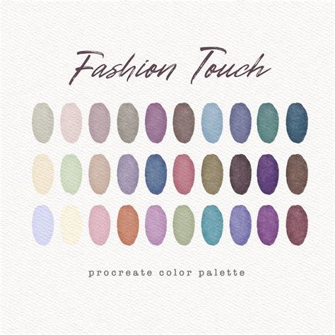 Illustrator Swatches Procreate Color Palette Colors Canva Fashion Touch Color Palette Colour
