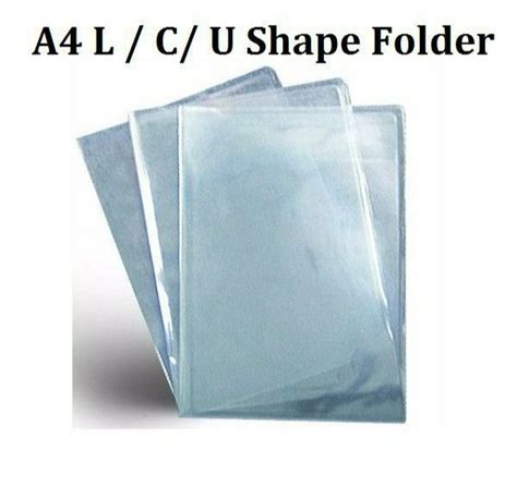 Clear Pvc Folder A4 U Shape L Shape C Shape Folder Lazada