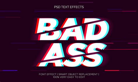 Glitch Sliced Badass Text Effects Style Graphic By Neyansterdam17 · Creative Fabrica