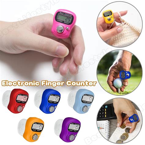 Electronic Finger Counter Digital Display Counter Resettable Finger Tally Counter Clicker Lcd