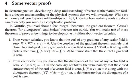 Solved 4 Some Vector Proofs In Electromagnetism Developing Chegg Com