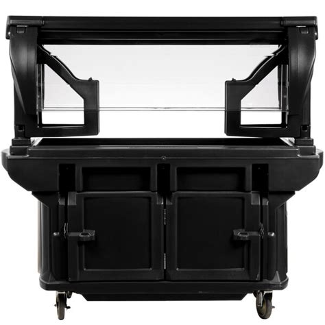 Cambro Vbru5110 Black 5 Versa Ultra Food Salad Bar With Storage And
