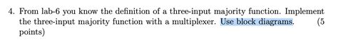 Solved 4 From Lab 6 You Know The Definition Of A