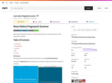 React Native Fingerprint Scanner By Hieuvp A React Template Built