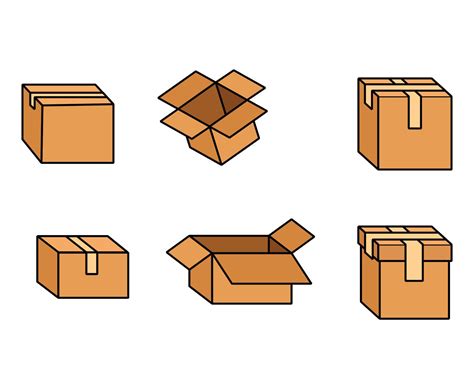 Conjunto De Vectores De Caja 12744398 Vector En Vecteezy