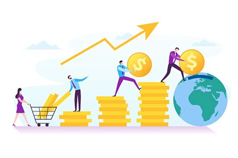 현대적인 평면 디자인의 비즈니스 투자 재무 및 팀워크 개념의 그림 방문 페이지 웹 페이지 비즈니스 프레젠테이션 마케팅 자료 및