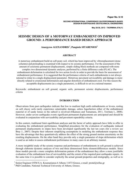 Pdf Second International Conference On Performance Based Design In