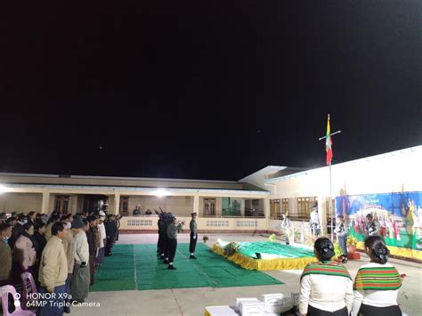 တီးတိန်မြို့၌ ၇၇ နှစ်မြောက် ပြည်ထောင်စု‌နေ့ န်ိင်ငံတော်အလံတင် အခမ်းအနား ပြုလုပ်ကျင်းပ