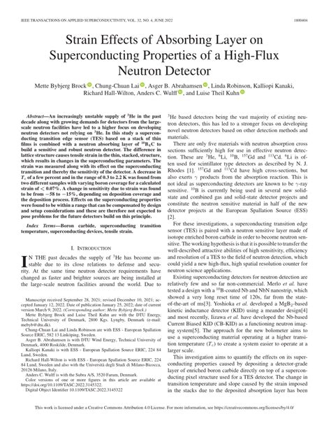 Pdf Strain Effects Of Absorbing Layer On Superconducting Properties