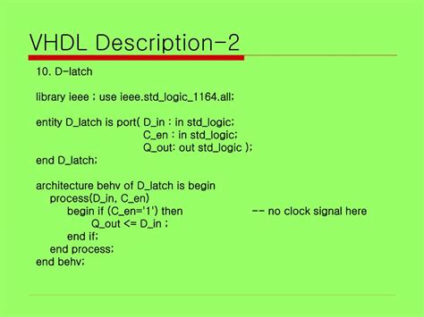 PPT VHDL Description 2 PowerPoint Presentation Free Download ID 5200091