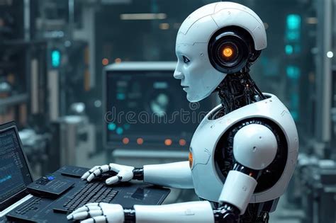 Intelligent Ai Powered Robot And Emotional Sensitivity Stock Illustration Illustration Of