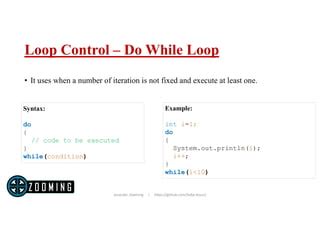 Java Loop Control PPT