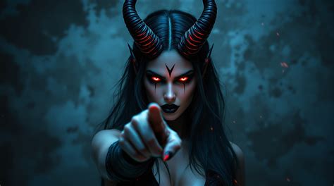 Flux Prompt A Seductive Female Demon In A Dramatic Portr