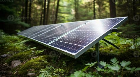 Ai Generated Solar Panels In The Nature Close Up Of Solar Panels