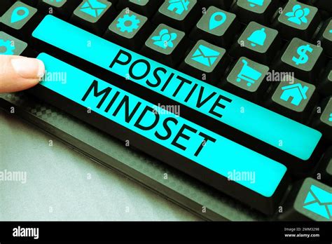 Text Caption Presenting Positive Mindset Internet Concept Mental And Emotional Attitude That