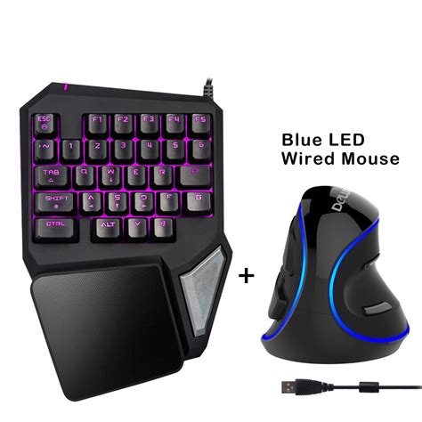 Delux Wired Mouse Keyboard Combos Ergonomic Single Vicedeal