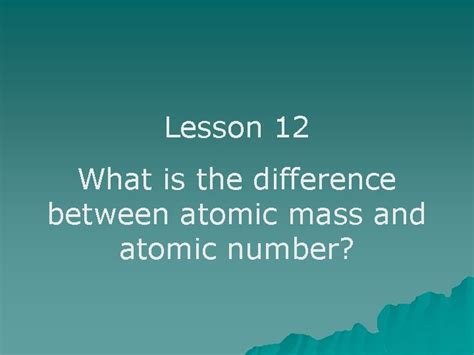 Lesson What Is The Difference Between Atomic