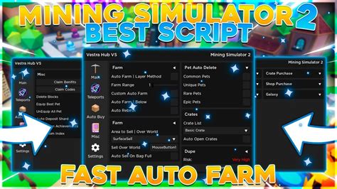 Melhor Script Roblox Mining Simulator 2 Script Hack Gui Fast