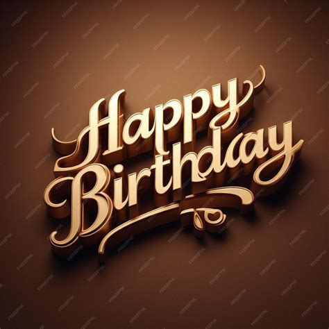 Premium Photo Happy Birthday 3d Text In Unique Way Ai Generated