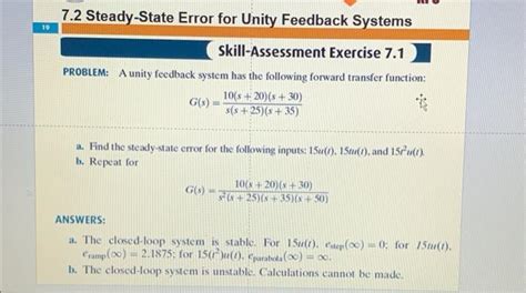 Solved PROBLEM A Unity Feedback System Has The Following Chegg