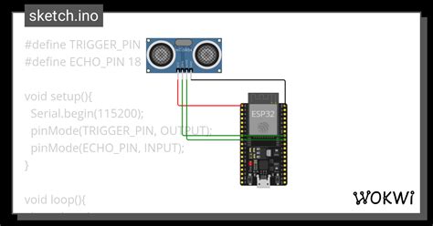 Ultrasonicdistance Wokwi Esp32 Stm32 Arduino Simulator