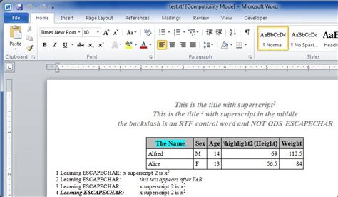Solved Ods Rtf Inline Formatting Escapechar And Rtf Control Words