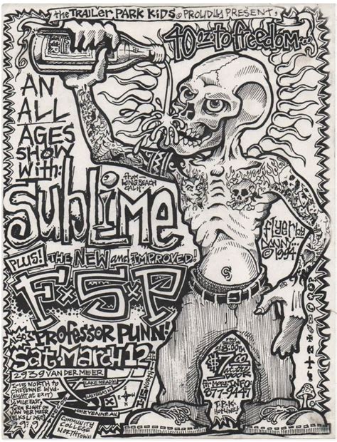 Sublime Band Poster Sublime Poster Prints Punk Flyers Trippy
