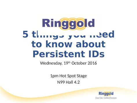 Pptx Persistent Identifiers The 5 Things You Need To Know Dokumen
