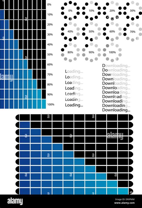 Set Of Website Progress Bars Stock Vector Image Art Alamy