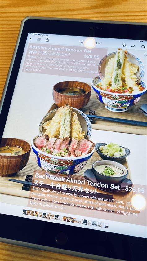 Menu For Tendon Kohaku Bellevue Wa Restaurantji