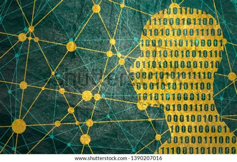 Silhouette Man Head Textured By Binary Stock Illustration 1390207016 Shutterstock