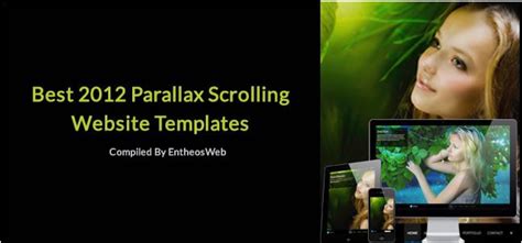 best 2012 parallax scrolling website templates entheosweb website