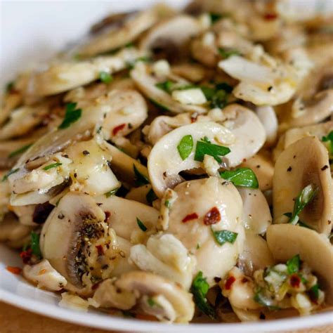 Italian Marinated Mushroom Salad Recipe Pmcwf