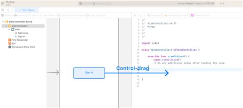 responding to control based events using target action apple