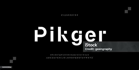 추상 적 최소한의 현대 알파벳 글꼴 타이포그래피 기술 전자 디지털 음악 미래 창조적 인 글꼴 벡터 일러스트레이션 0명에 대한 스톡 벡터 아트 및 기타 이미지 Istock