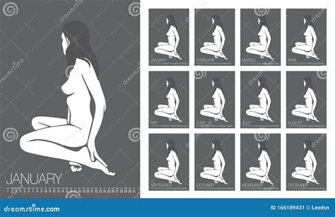 Vector Erotic Calendar Stock Vector Illustration Of Lovely