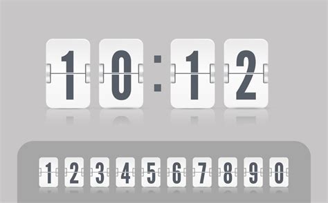 Premium Vector Vector Modern Ui Of Retro Time Meter With Numbers Old Design Scoreboard Clock