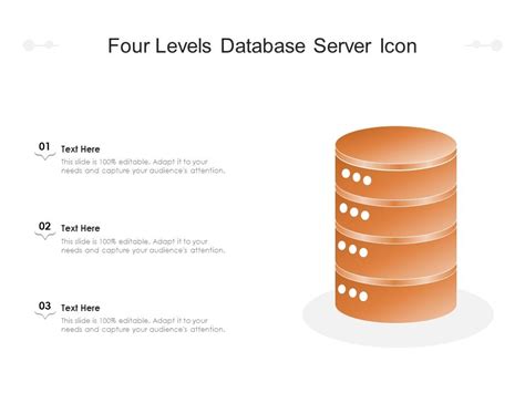 four levels database server icon ppt powerpoint presentation gallery
