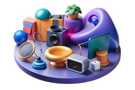 Vibrant Abstract Shapes Symbolize Collaboration And Teamwork In A Flexible Workspace Environment