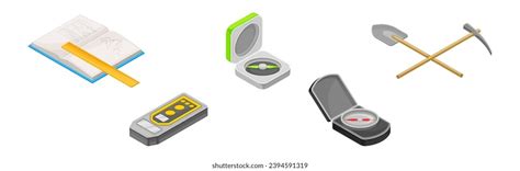 Geology Earth Exploration Scientific Geological Tools Stock Vector Royalty Free 2394591319