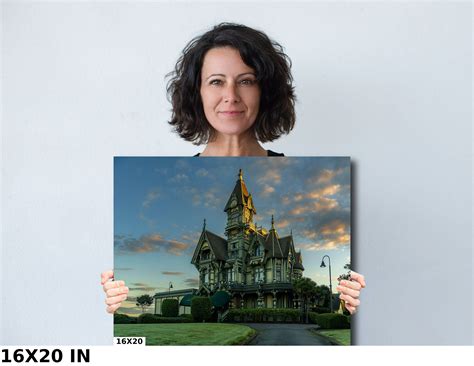 Carson Mansion Sunrise Canvas Print Eureka California Victorian