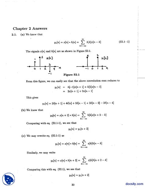 Convolution Sum Signals And Systems Solutions Docsity