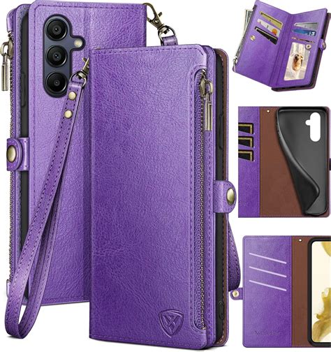 Amazon Com Xcasebar For Samsung Galaxy A G Wallet Case With Zipper Credit Card Holderrfid