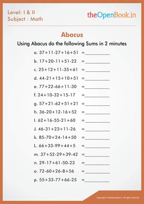 Using Abacus Do The Following Sums In 2 Minutes Abacus Math Abacus Math