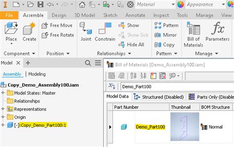 The Part Name Is Not Updated On The Inventors Bom When Part File Is Renamed Autodesk Community