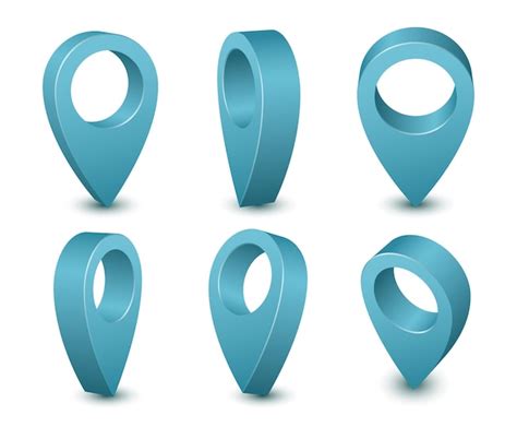 Premium Vector Blue Map Pointer 3d Pin Marker For Travel Place