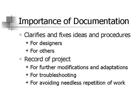 Importance Of Documentation