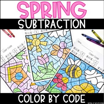 Subtraction Within 10 Coloring Sheet Teaching Resources TPT