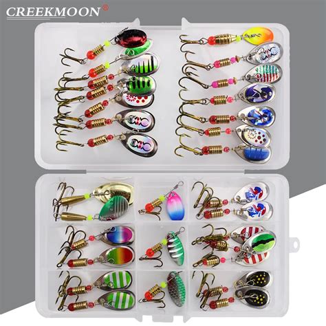 31pcs 스푼 루어 세트 스피너 베이트 25g 45g 송어 파이크 금속 낚시 루어 키트 크랭크 베이트 올 워터 Isca 인공 하드 베이트낚시미끼들 Aliexpress