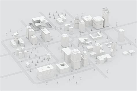 Premium Photo Downtown Building Simulation City 3d Rendering